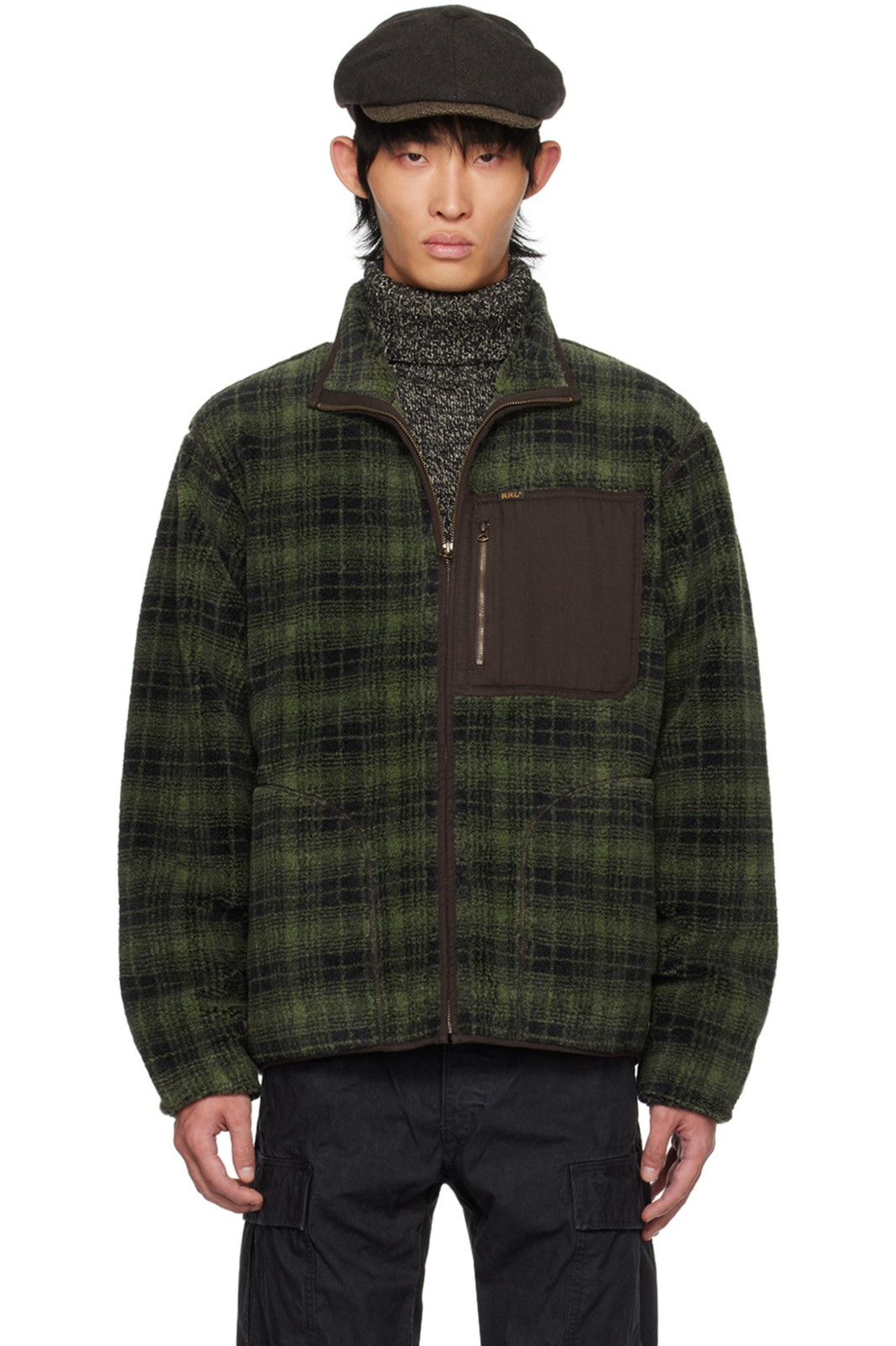 RRL Ralph Lauren RRL Green Check Jacket Walter plaid check-pattern ...