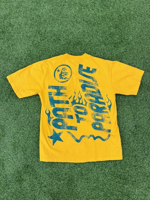 HELLSTAR HELLSTAR JESUS YELLOW TEE | Grailed