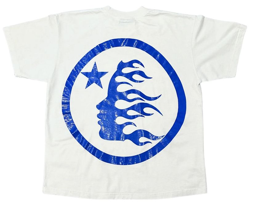 Vintage Hellstar gel sport logo tee (white/blue) | Grailed