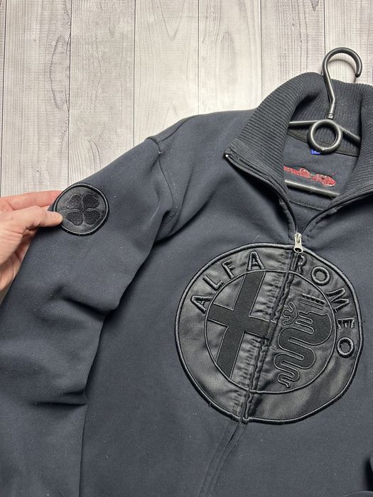 Vintage Vintage Alfa Romeo racing jacket big logo rare black | Grailed