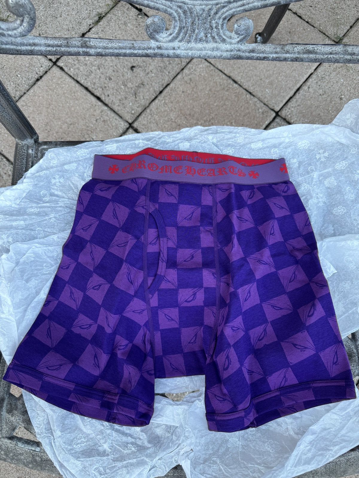 Chrome Hearts Chrome Hearts Matty Boy Purple 99 Eyes Boxers M Brand New ...