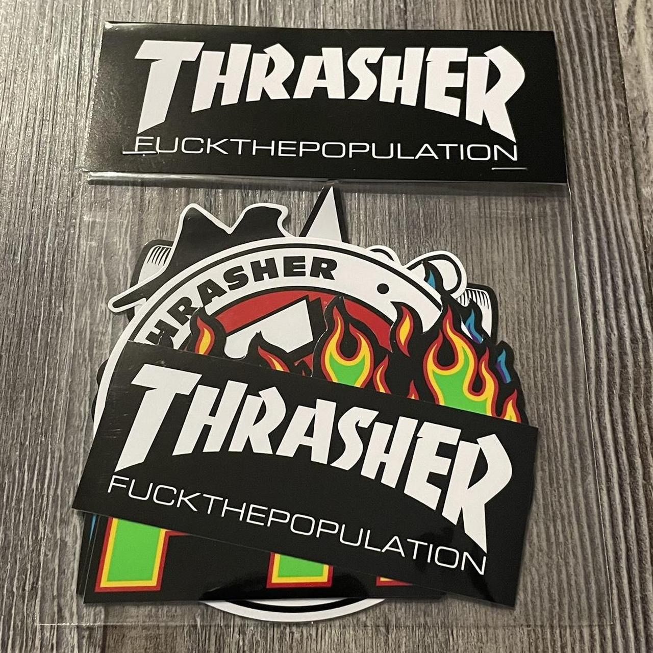 Fuck The Population × Thrasher FTP x Thrasher Sticker Pack | Grailed Fuck The Population × Thrasher FTP x Thrasher Sticker Pack | Grailed
