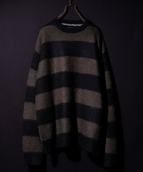 Number (N)ine Number nine STRIPED MOHAIR KNIT PULLOVER sweater | Grailed
