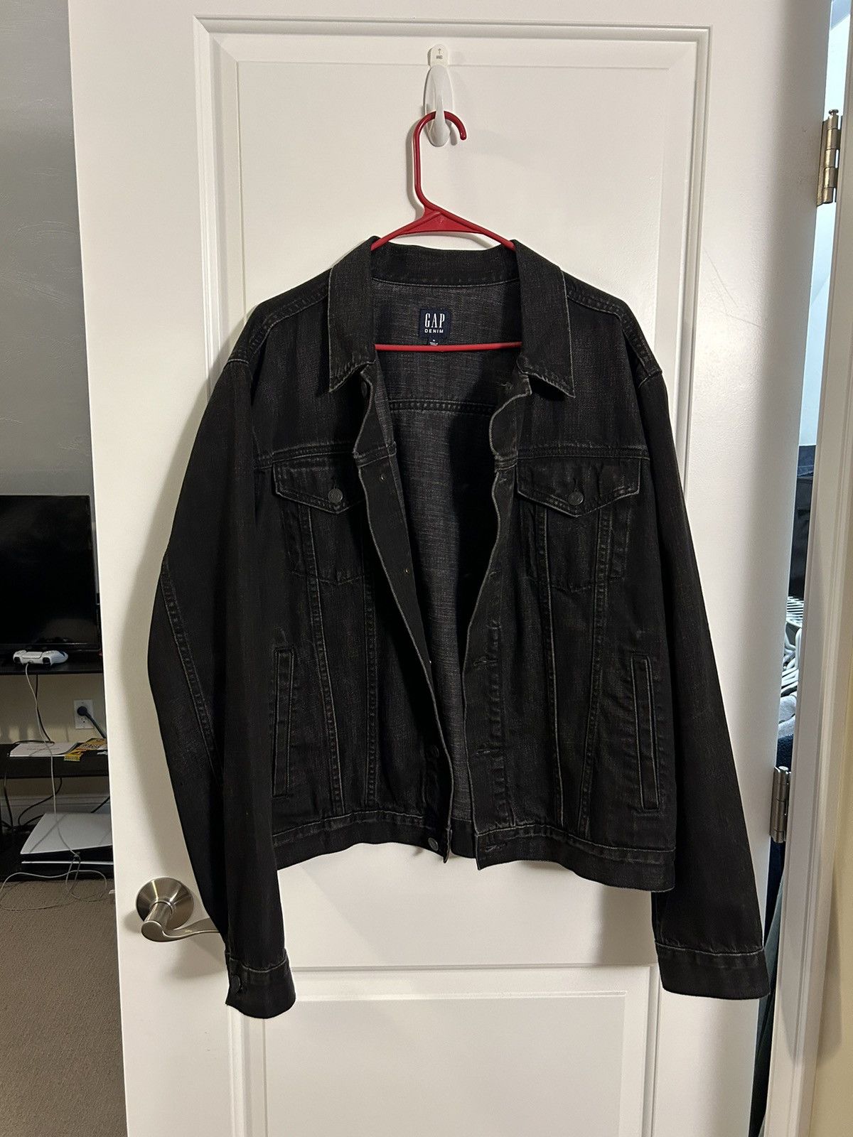 Gap Washed black denim jacket | Grailed