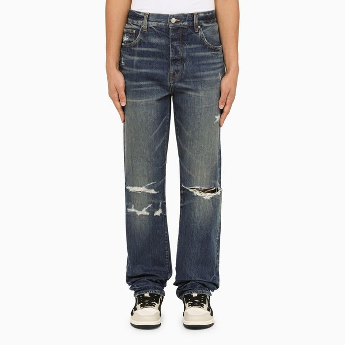 Amiri Amiri Jeans With Tears River Indigo | Grailed