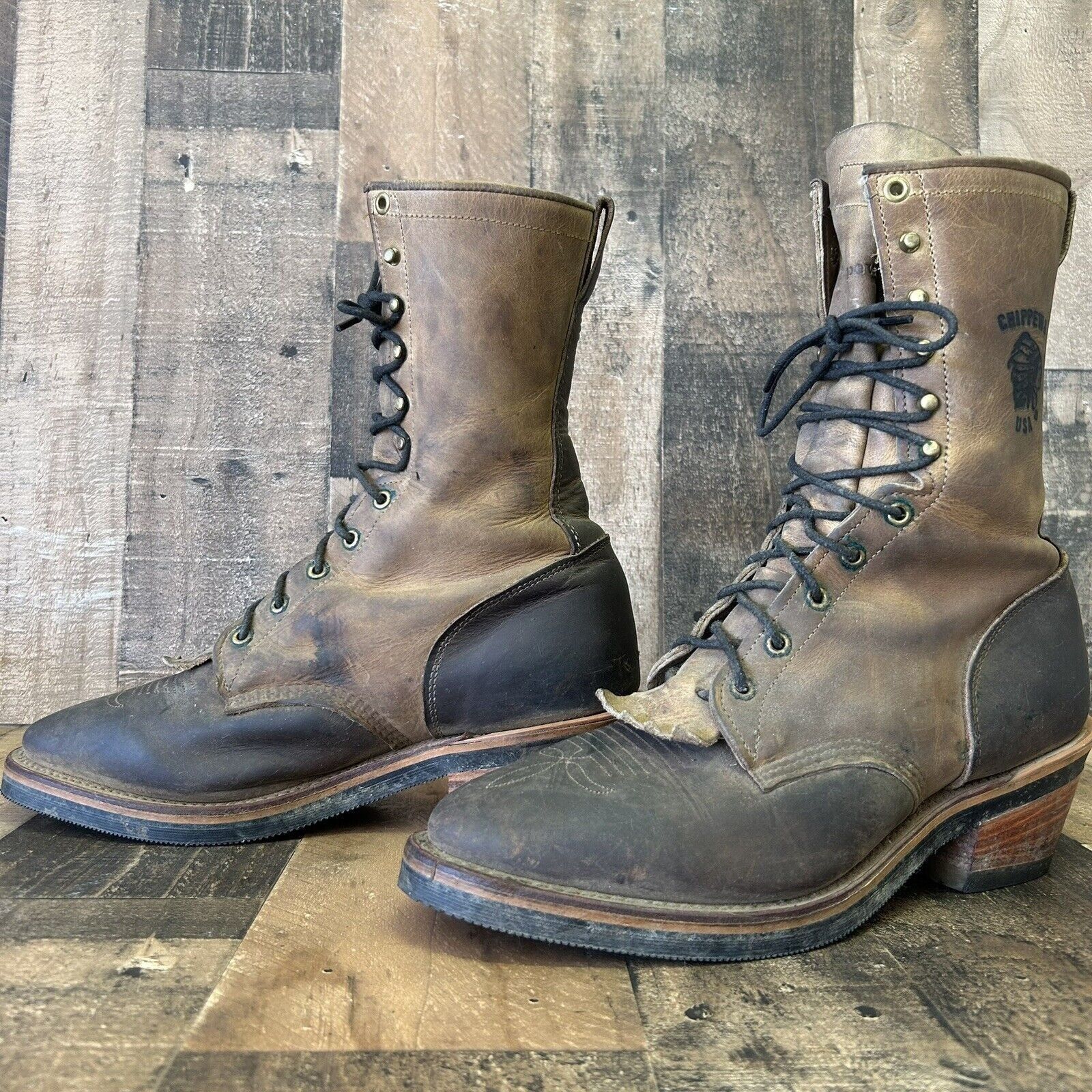 Chippewa Chippewa 29405 Packer Logger Boots Leather Vibram Sole 11 EE ...