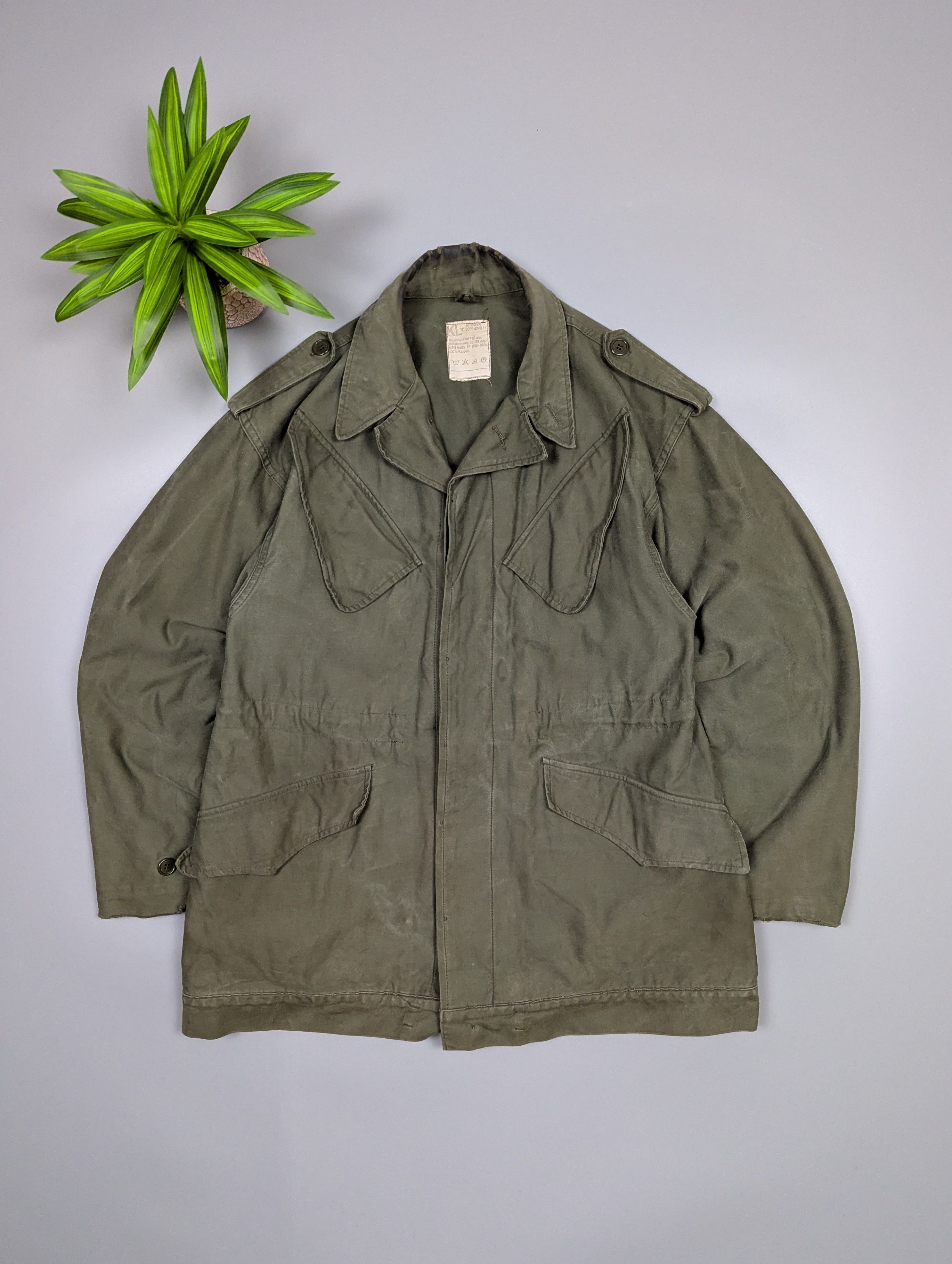 Vintage 1980s Dutch Army Field Jacket Military Cotton Utility Coat ...
