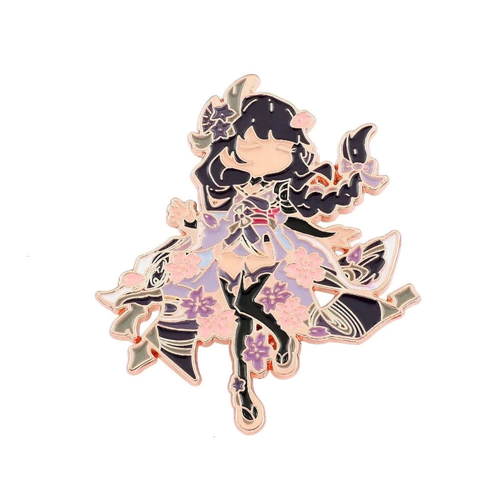 State Street Genshin Impact Video Game Raiden Shogun Enamel Pins GS-06 ...