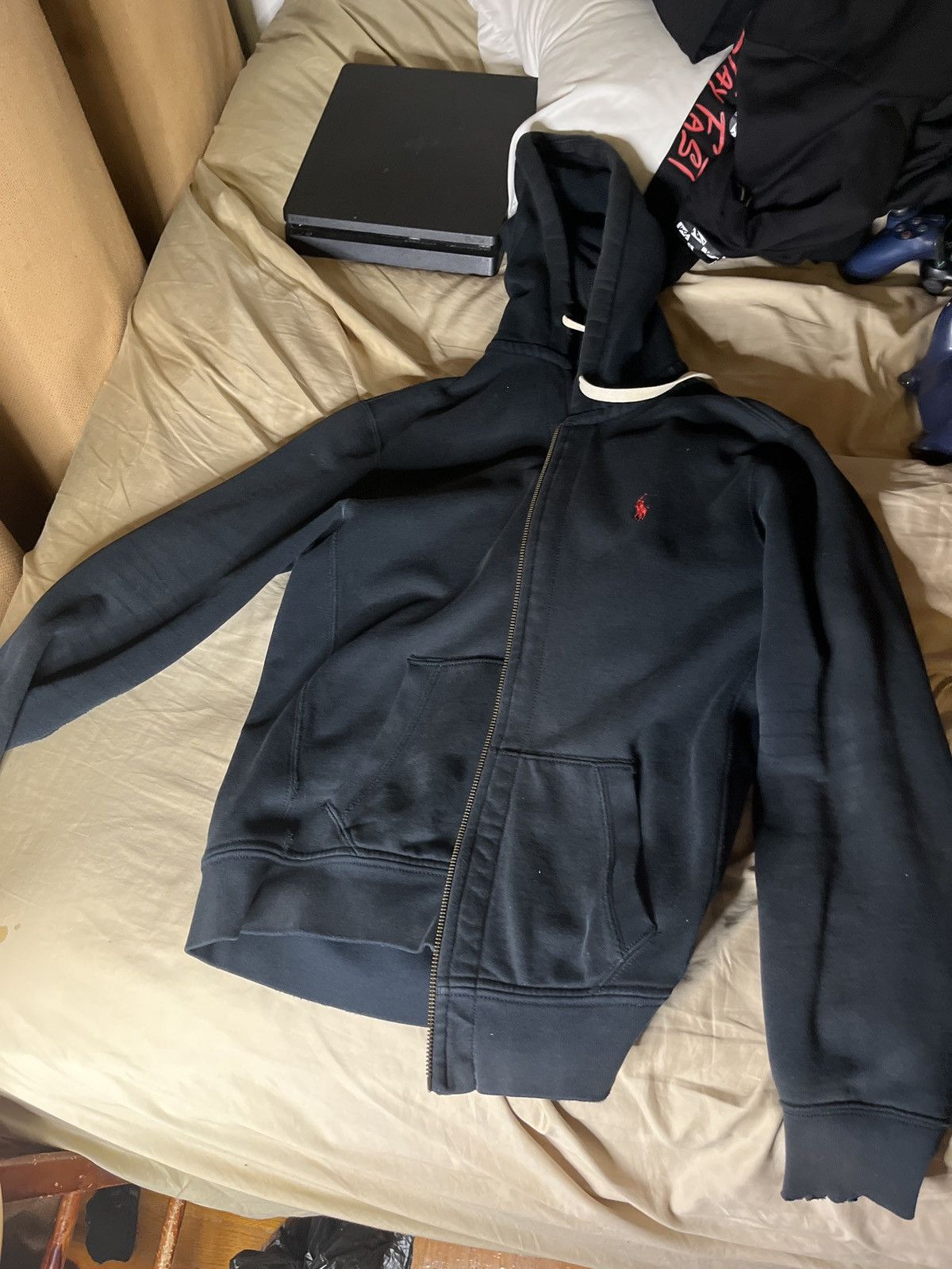 Polo Ralph Lauren Black polo tech hoodie | Grailed