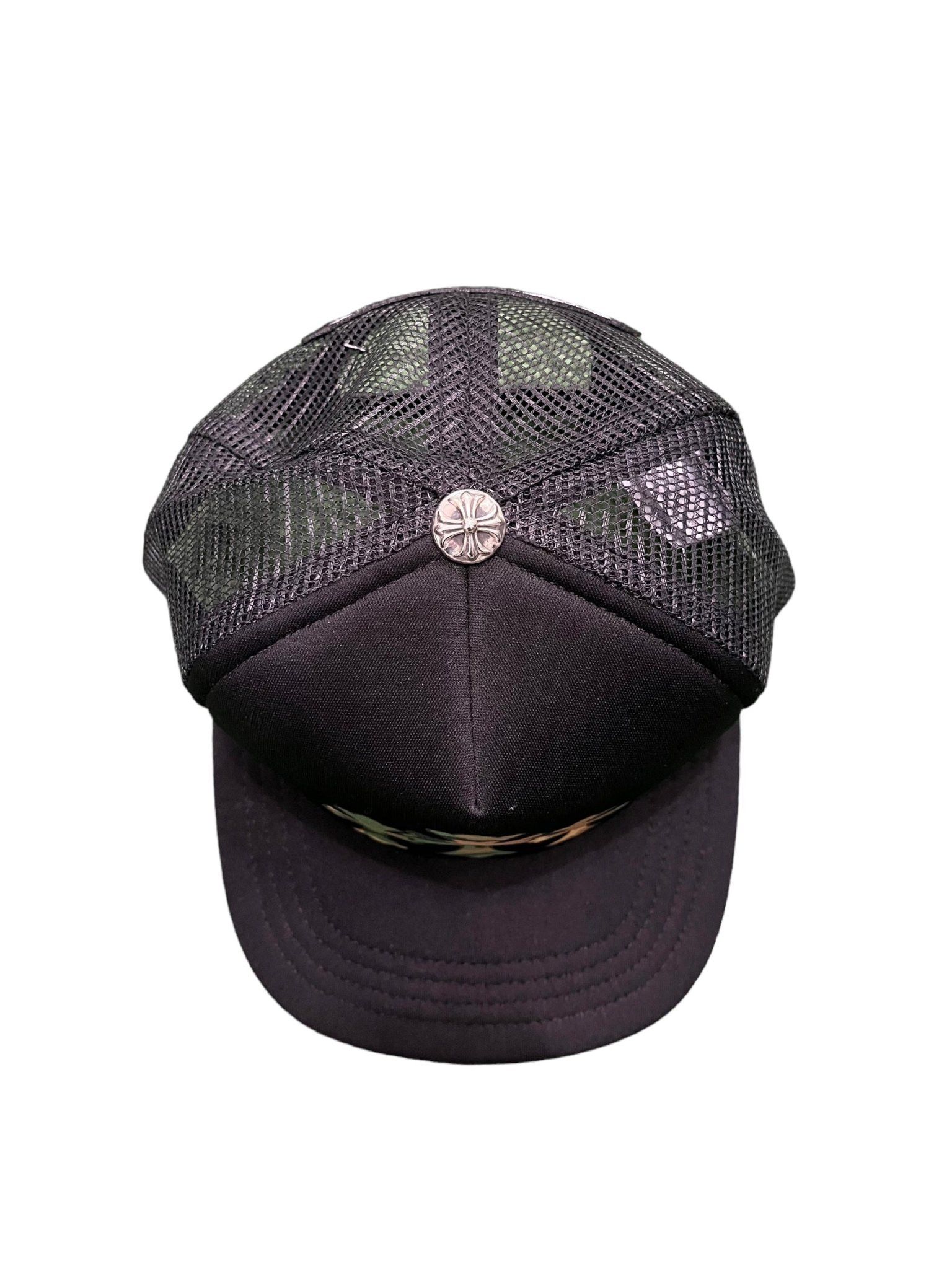 Chrome Hearts Chrome Hearts King Taco Camo Cross Trucker Hat Black ...