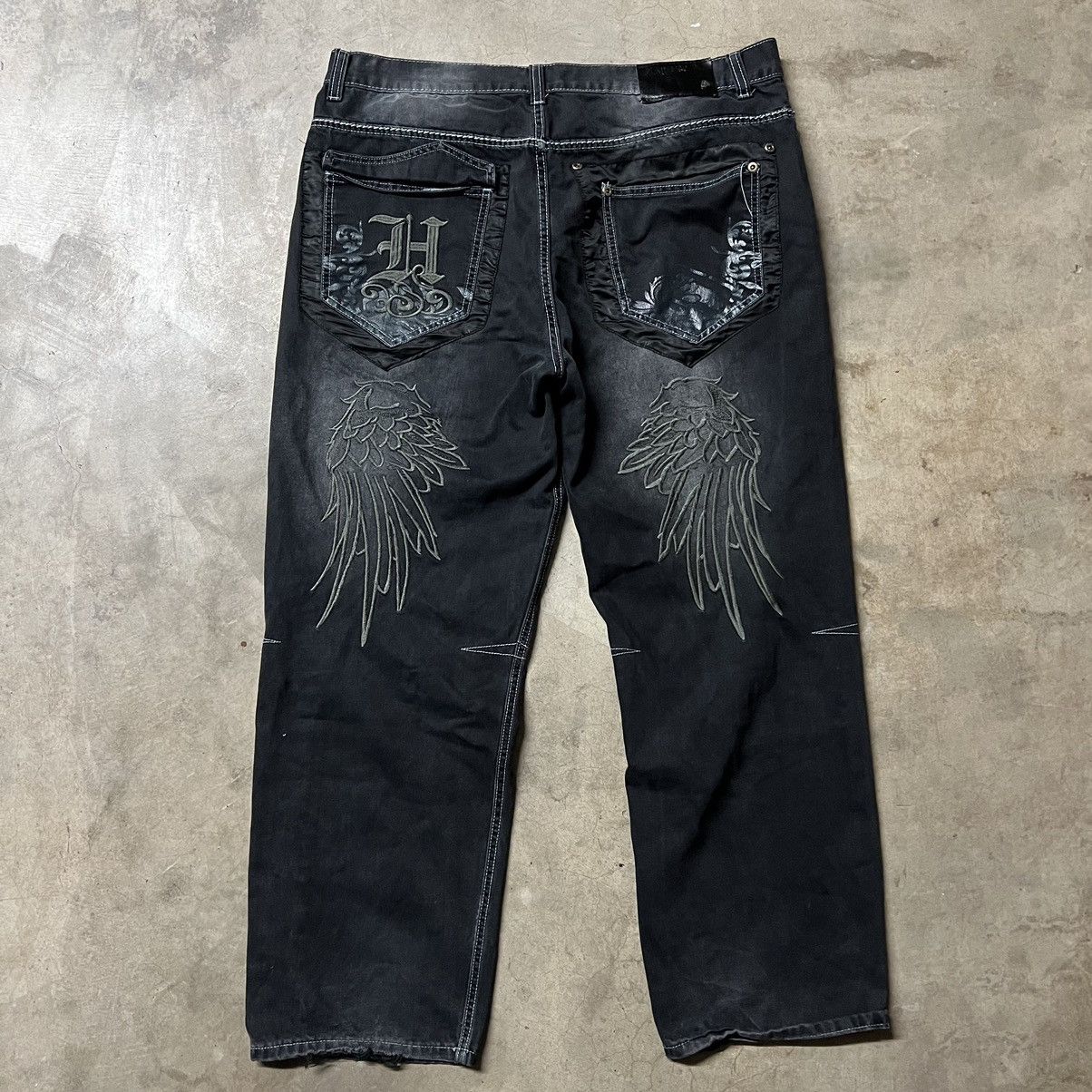 Ed Hardy × JNCO × Southpole Vintage PlayBigg BAGGY Denim Jeans | Grailed