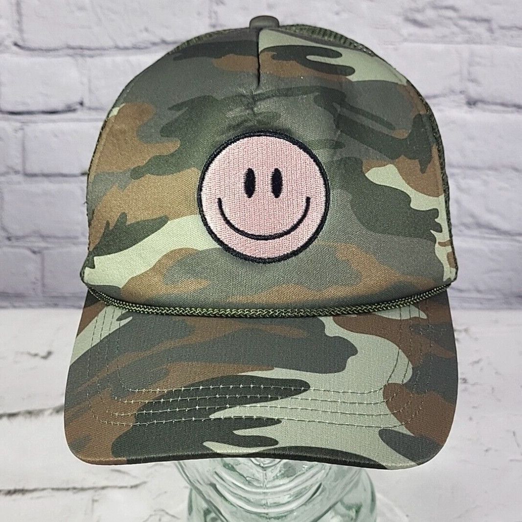 Bally Happy Face Camo Snapback Hat Adjustable Ball Cap | Grailed
