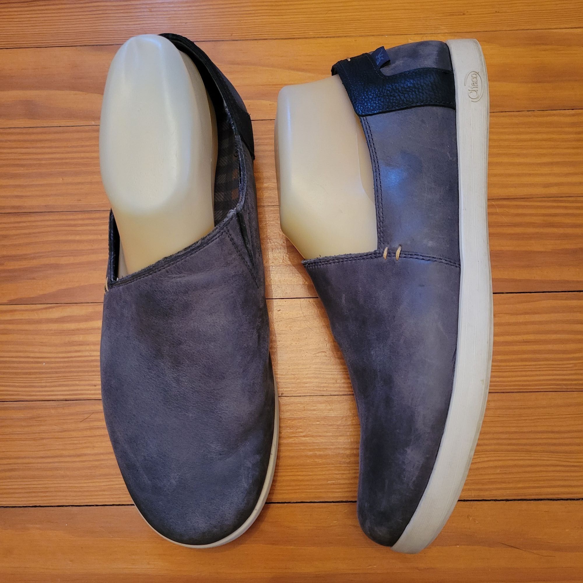 Chaco Chaco 10 Slip On Leather Loafer Shoes Clogs DENIM | Grailed