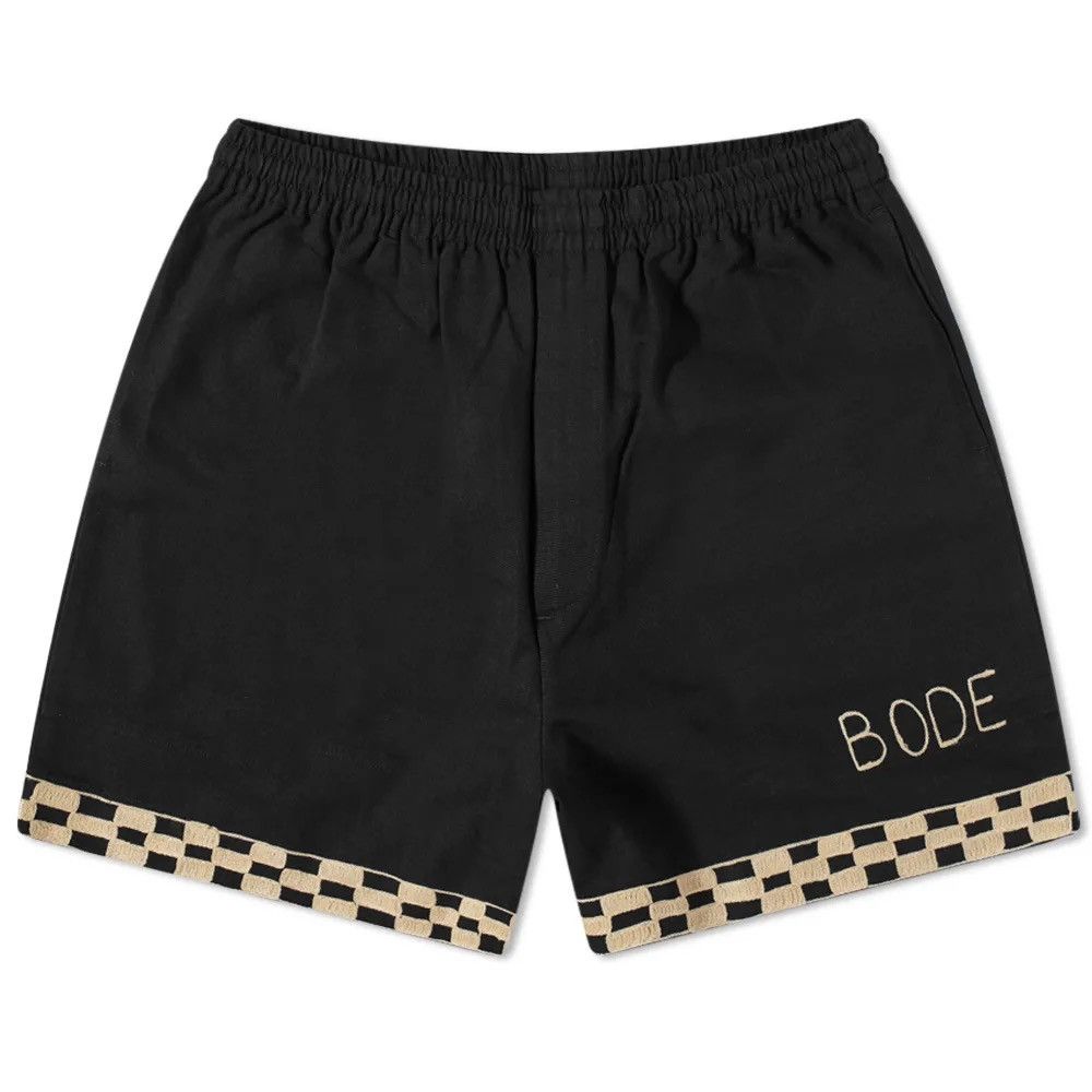 Bode Bode Checkerboard Chainstitch Shorts | Grailed