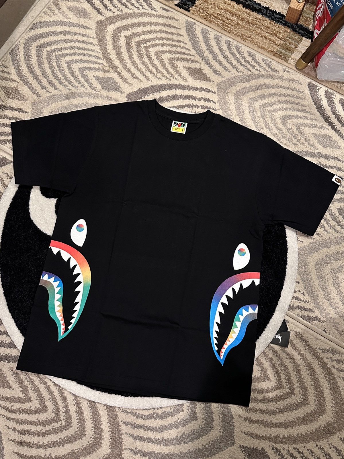 Bape Rainbow Side Shark Tee | Grailed