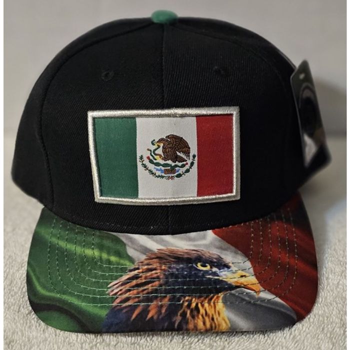 Vintage MEXICAN FLAG MEXICO EAGLE BIRD SNAKE SNAPBACK BASEBALL CAP ...