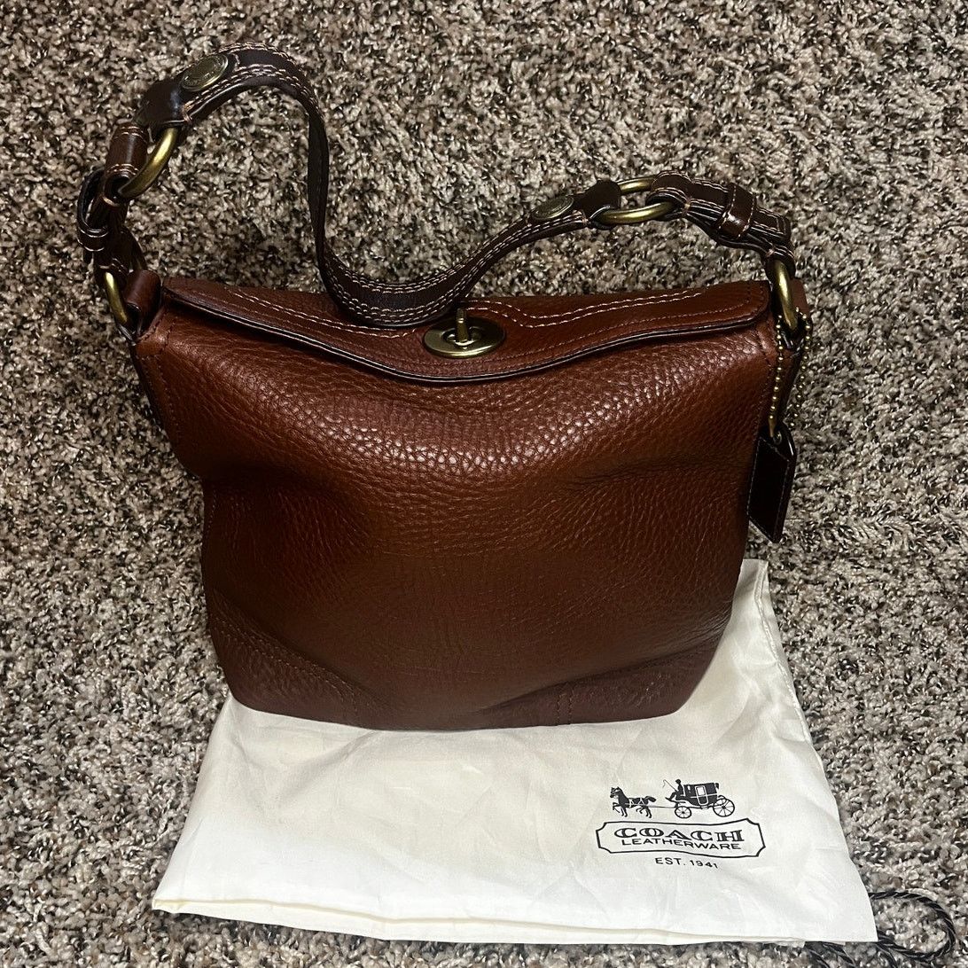 Coach Coach Chelsea Pebbled Leather Shoulder Hobo Bag Brown | Grailed