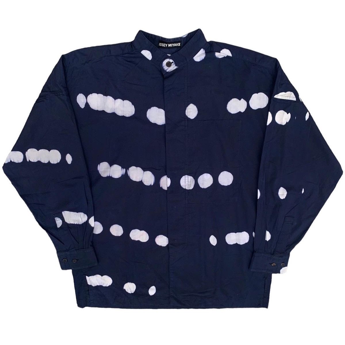 Issey Miyake Issey Miyake Indigo Dyed Shibori Hidden Pocket Shirt | Grailed