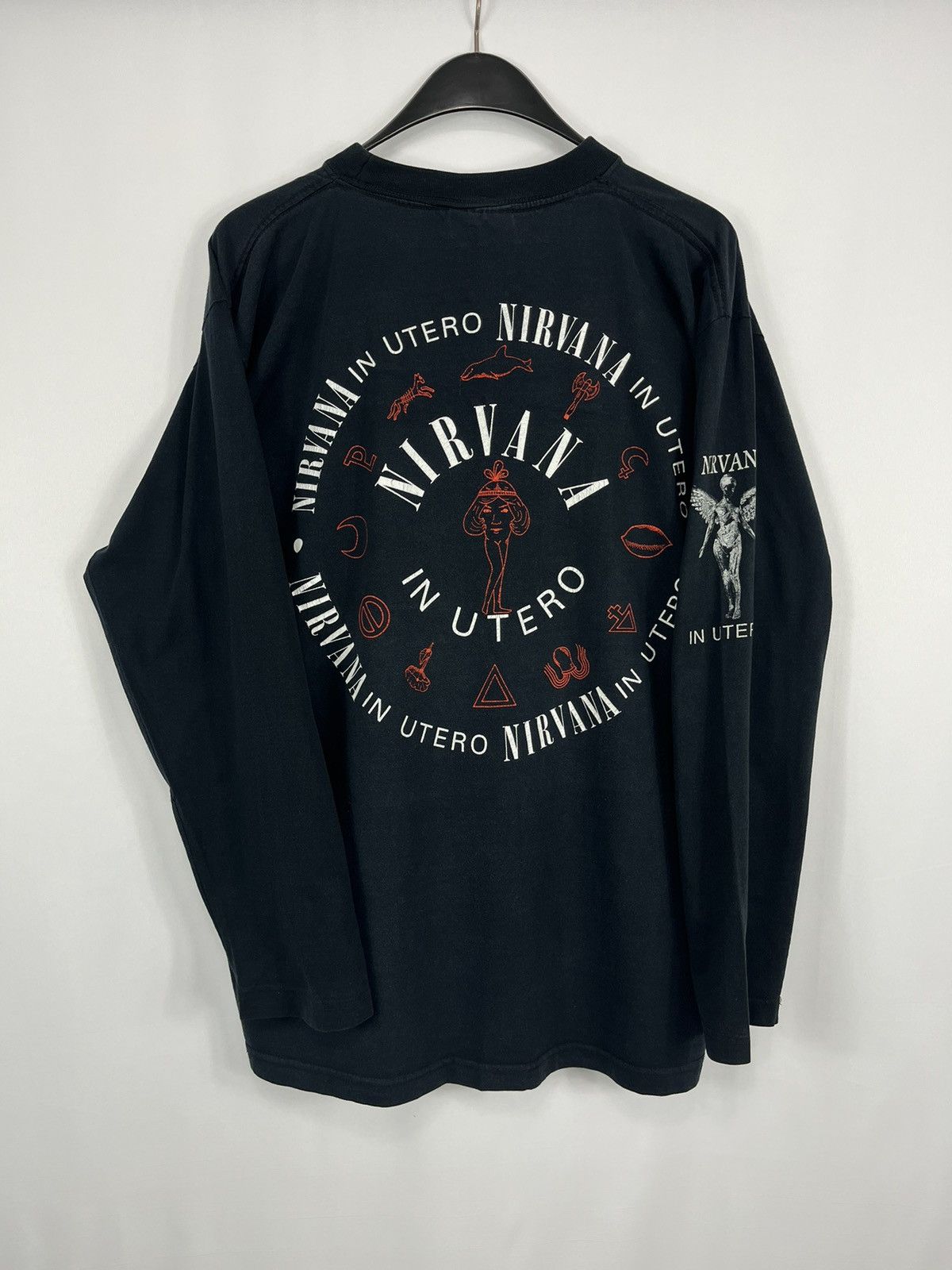 Very Rare 90s Nirvana In Utero Circle Logo European Bootleg Longsleeve | Grailed
