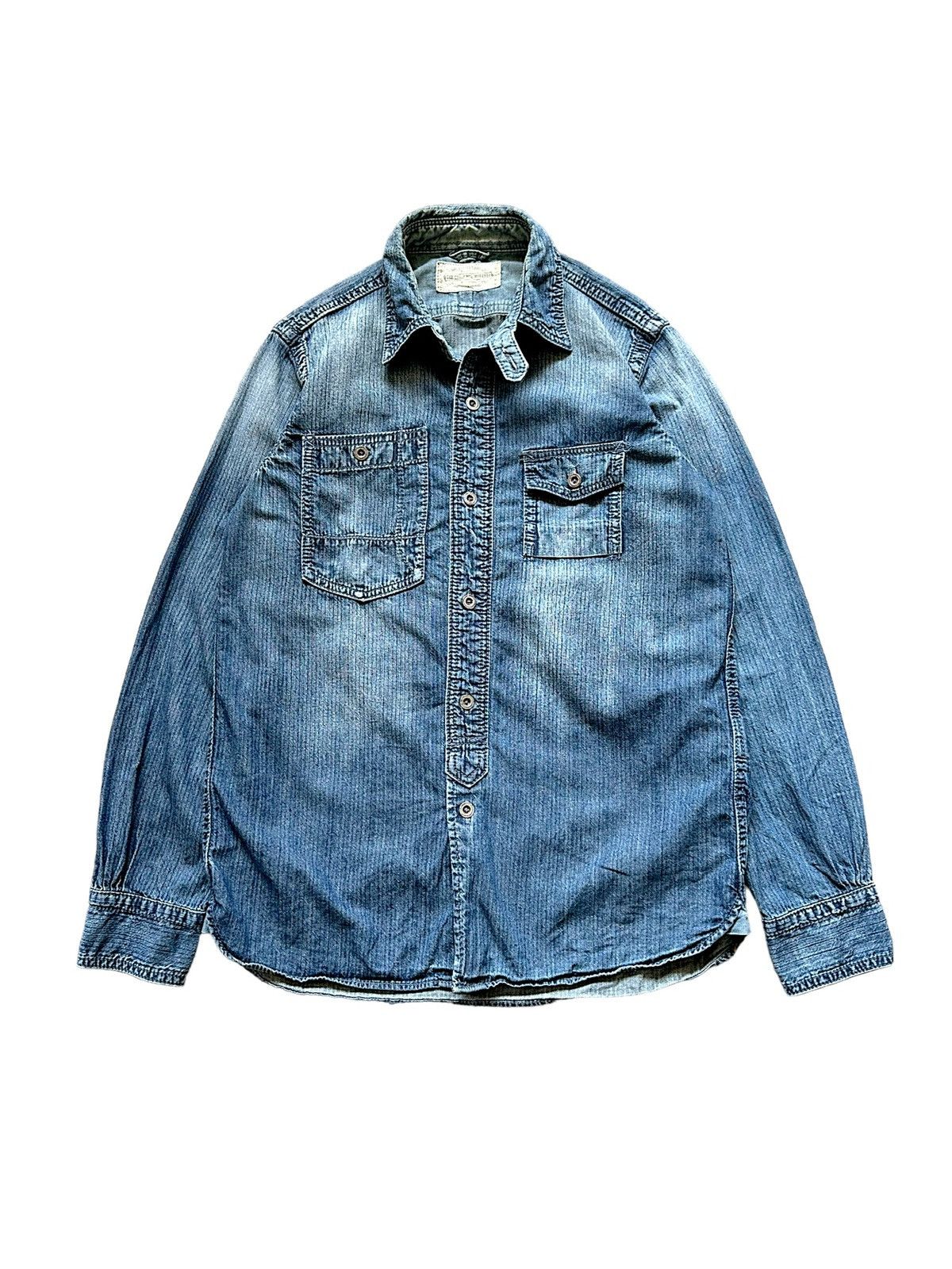 GOA 00's GOA military style dyed denim shirt | Grailed