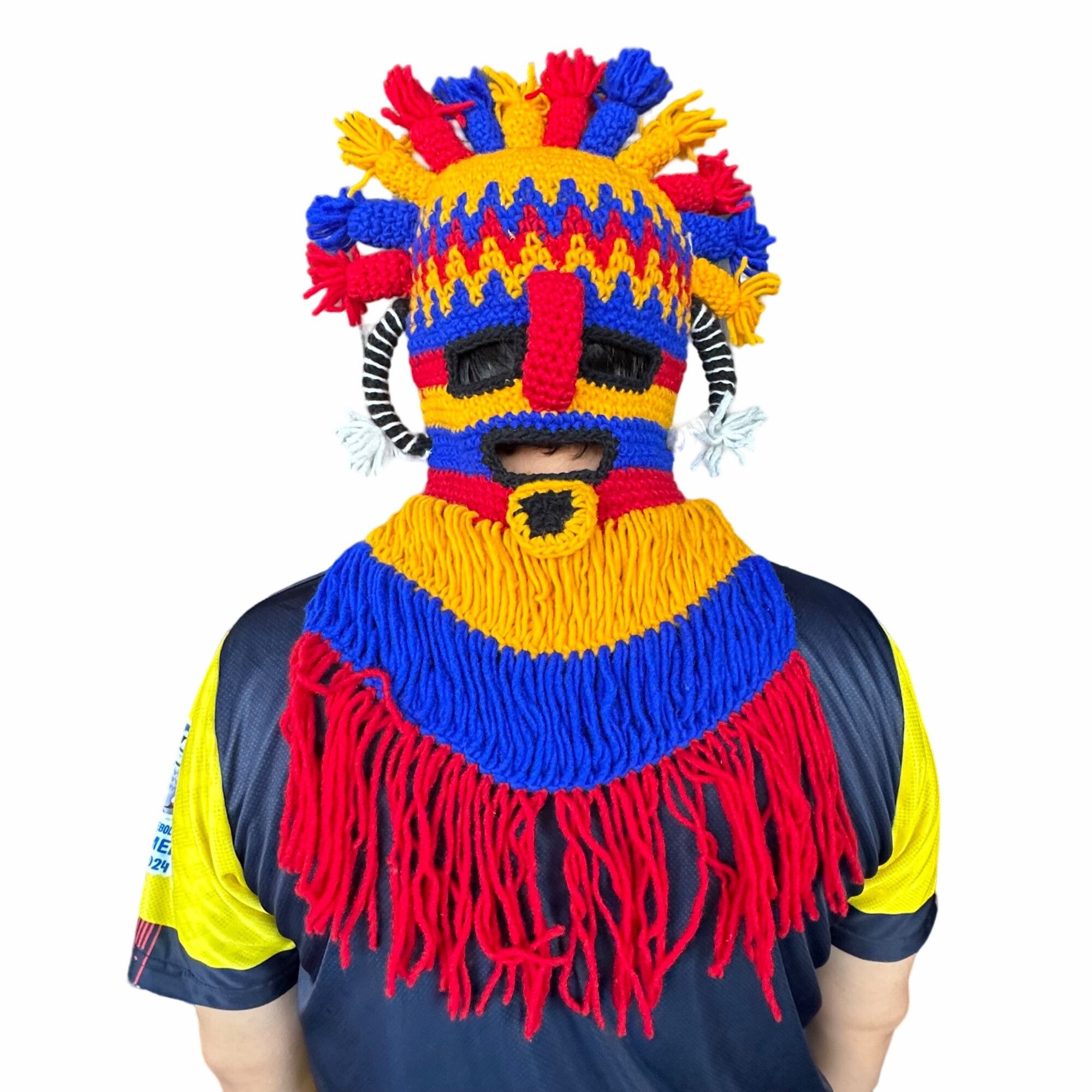 Other ⭐OZ Handmade Adult Mask Aya Diablo Huma Incas Ecuador Flag I ...