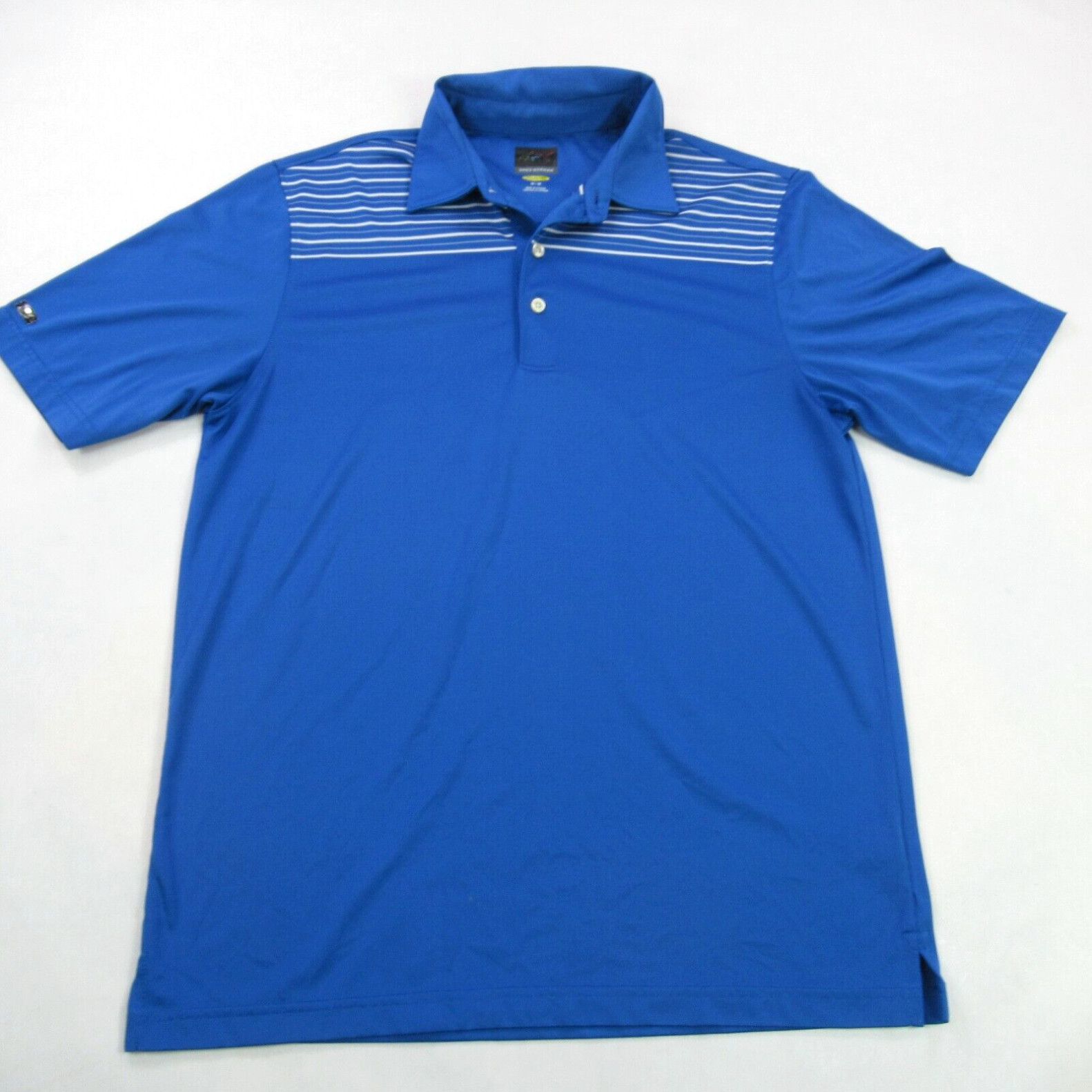 Vintage Greg Norman Shirt Mens Medium Golf Polo Short Sleeve Blue ...