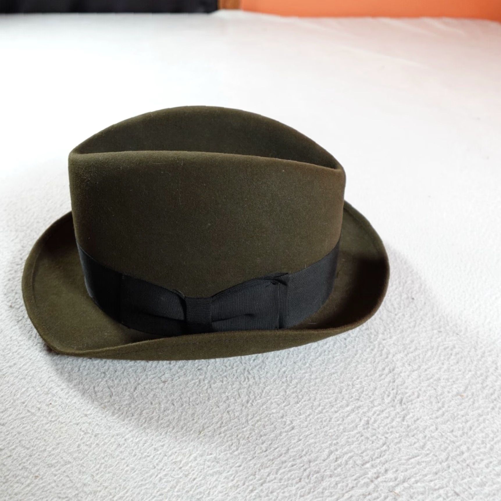 Vintage Authentic Mens Green Fedora Hat Seventh Avenue New York Vintage ...