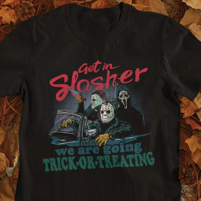 Tee Shirt GET IN SLASHER HORROR CHARACTERS T-SHIRT | Grailed