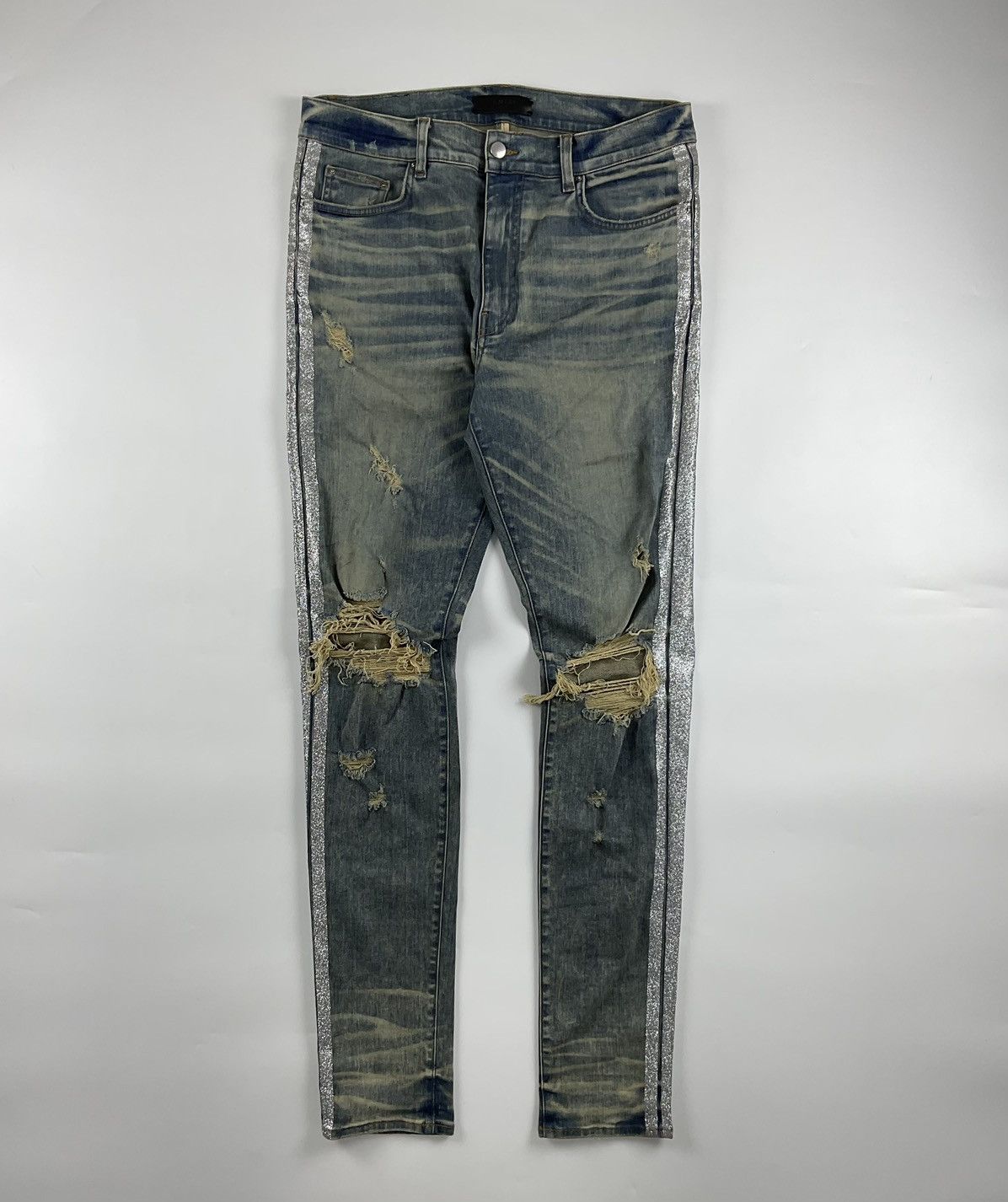Amiri Amiri Glitter Track Jeans | Grailed