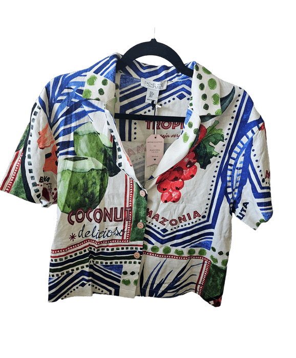 Rachel Zoe NWT Rachel Zoe Tropical Linen Blend Blouse | Grailed