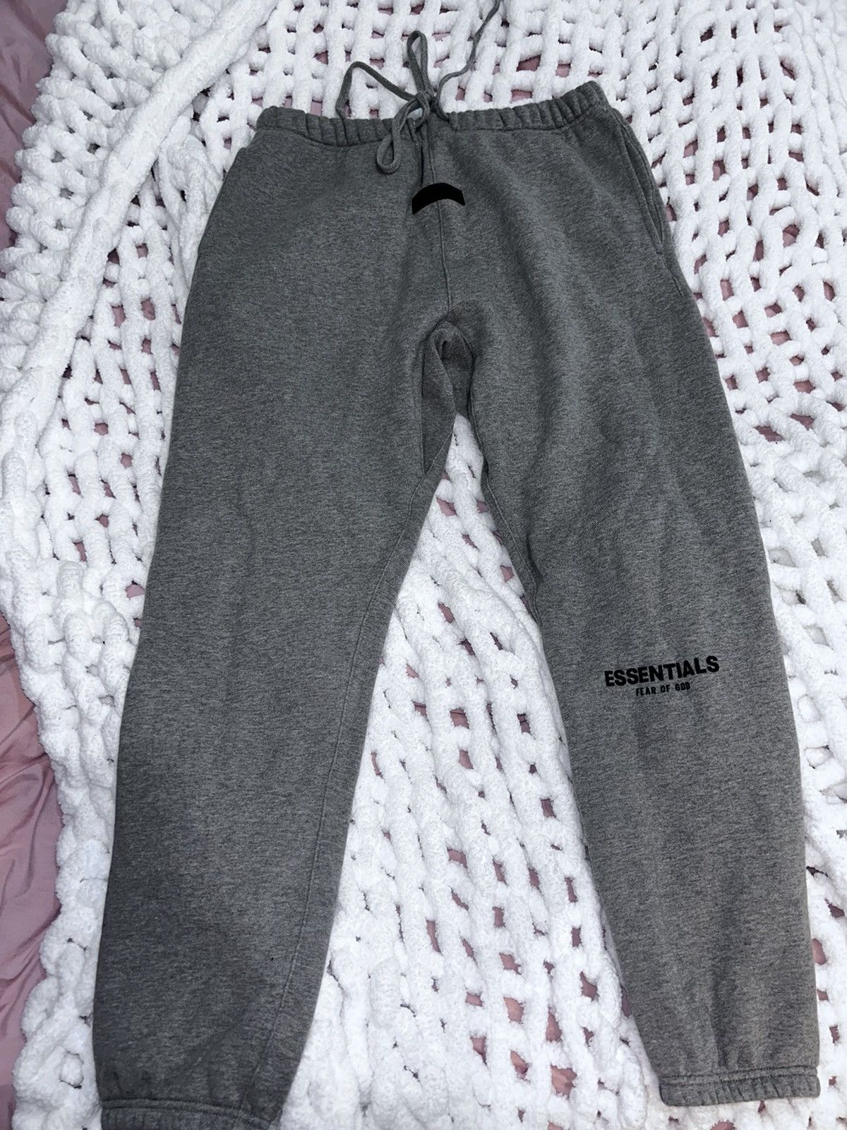 Essentials essentials gray sweatpants | Grailed