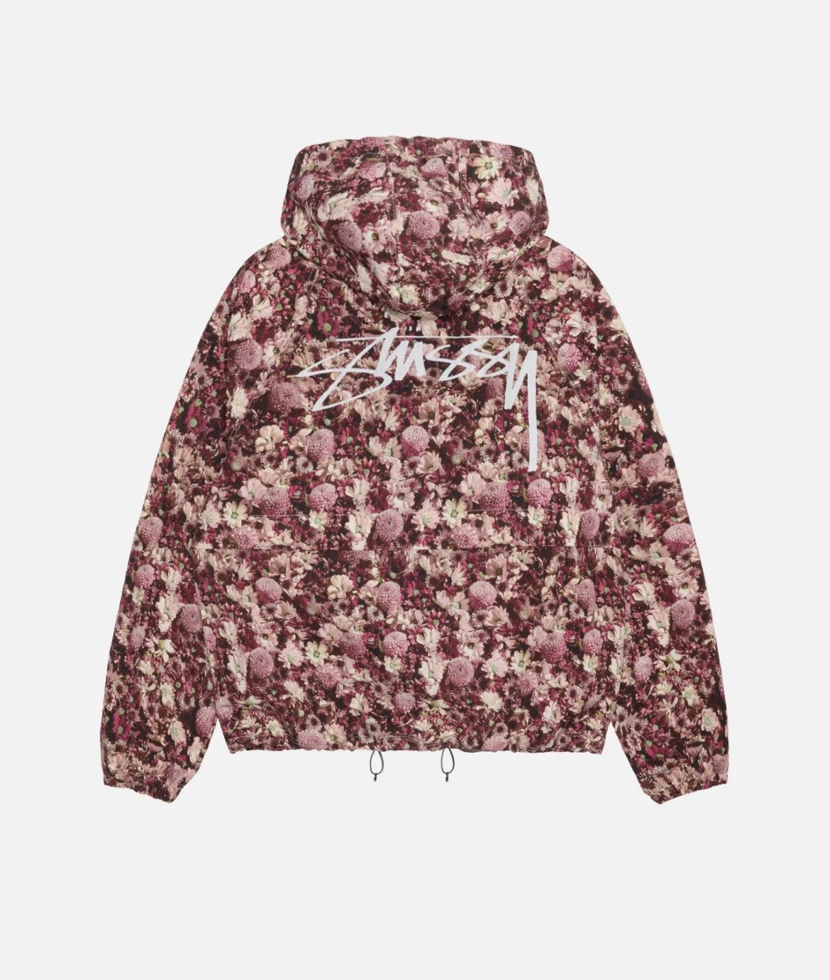 Streetwear × Stussy × Vintage Stussy Beach Shell Jacket Floral Nylon ...
