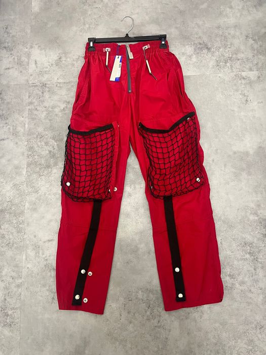 A Cold Wall o1c11t2y0823 Netted Cargo Pants in Maroon | Grailed