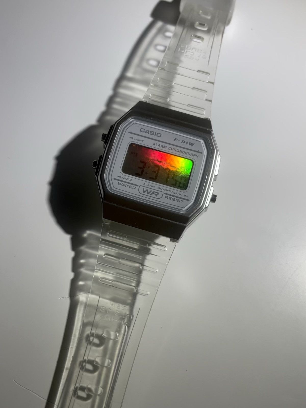 Casio × Vintage Custom NFC Casio F-91W (Holographic) | Grailed