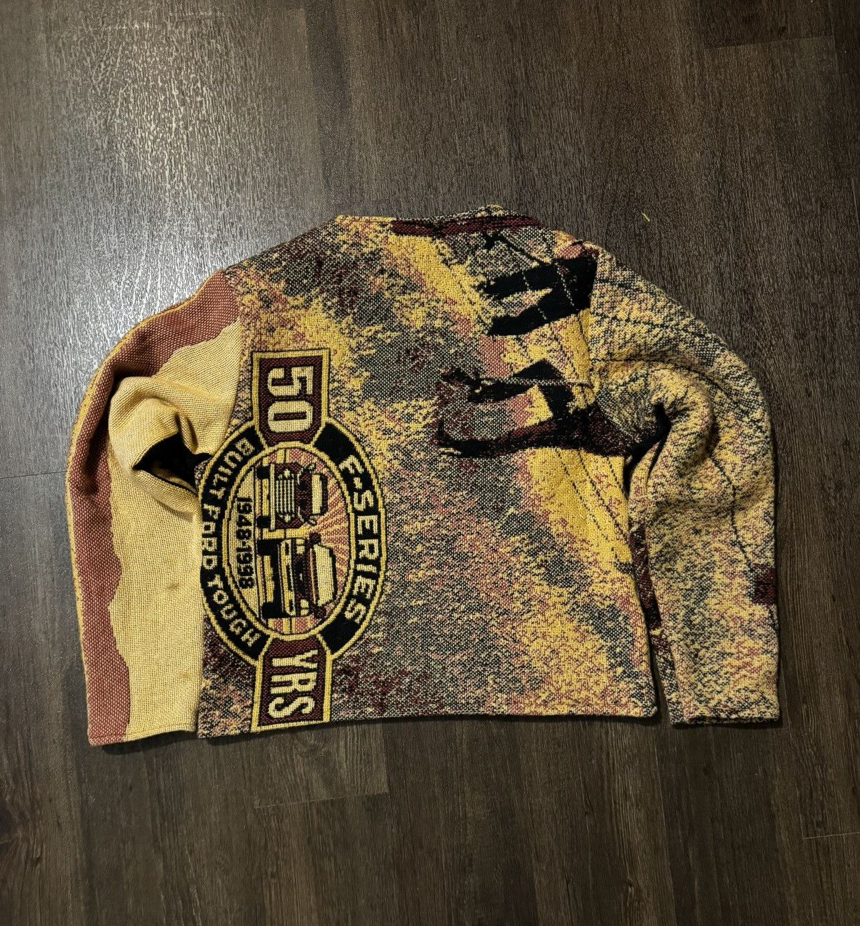 Vintage Ford 50 Years Custom tapestry sweater one of one | Grailed