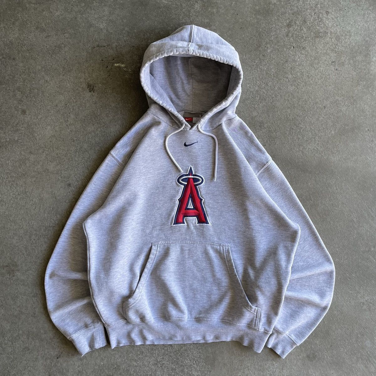 Nike Vintage 90s Anaheim Angels Nike Center Swoosh Hoodie | Grailed