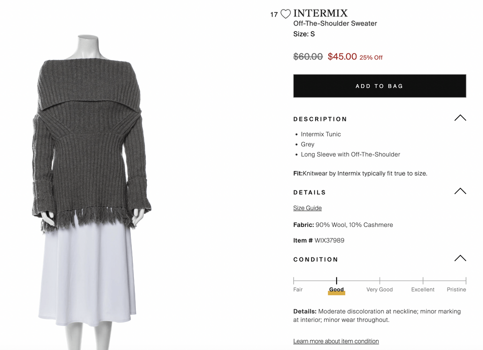 Intermix Intermix Off-Shoulder Sweater | Grailed