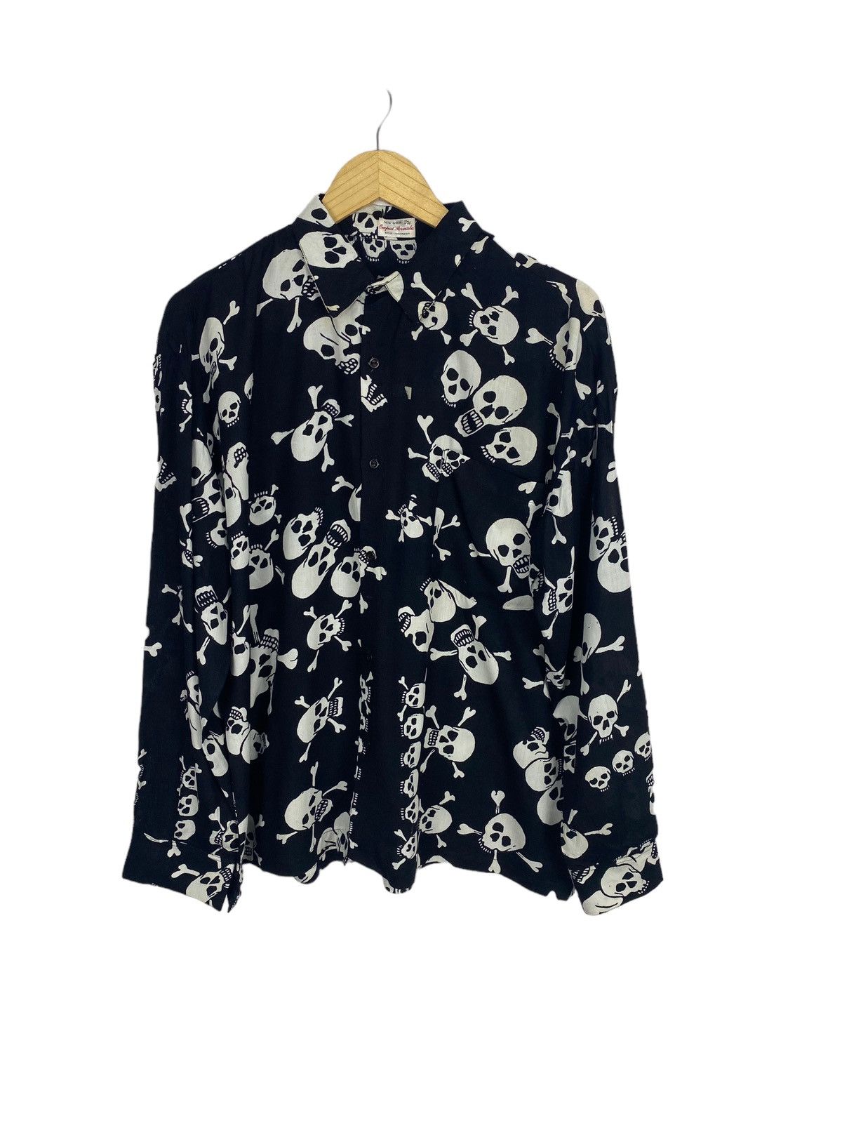 Other Batik Skull mastermind style overprint button up shirt | Grailed