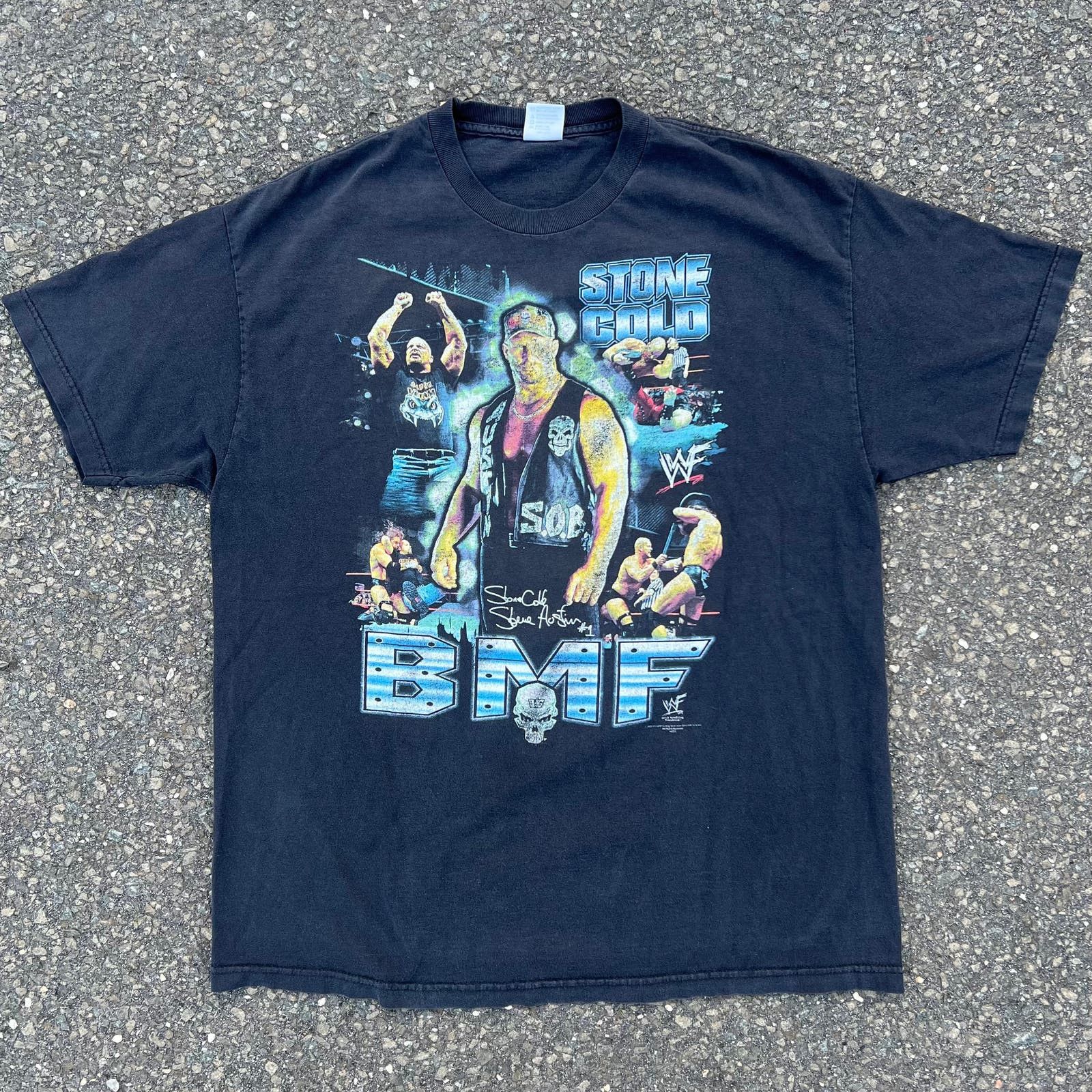 Streetwear × Vintage × WWF Vintage stone cold Steve Austin bmf 90s wwf ...