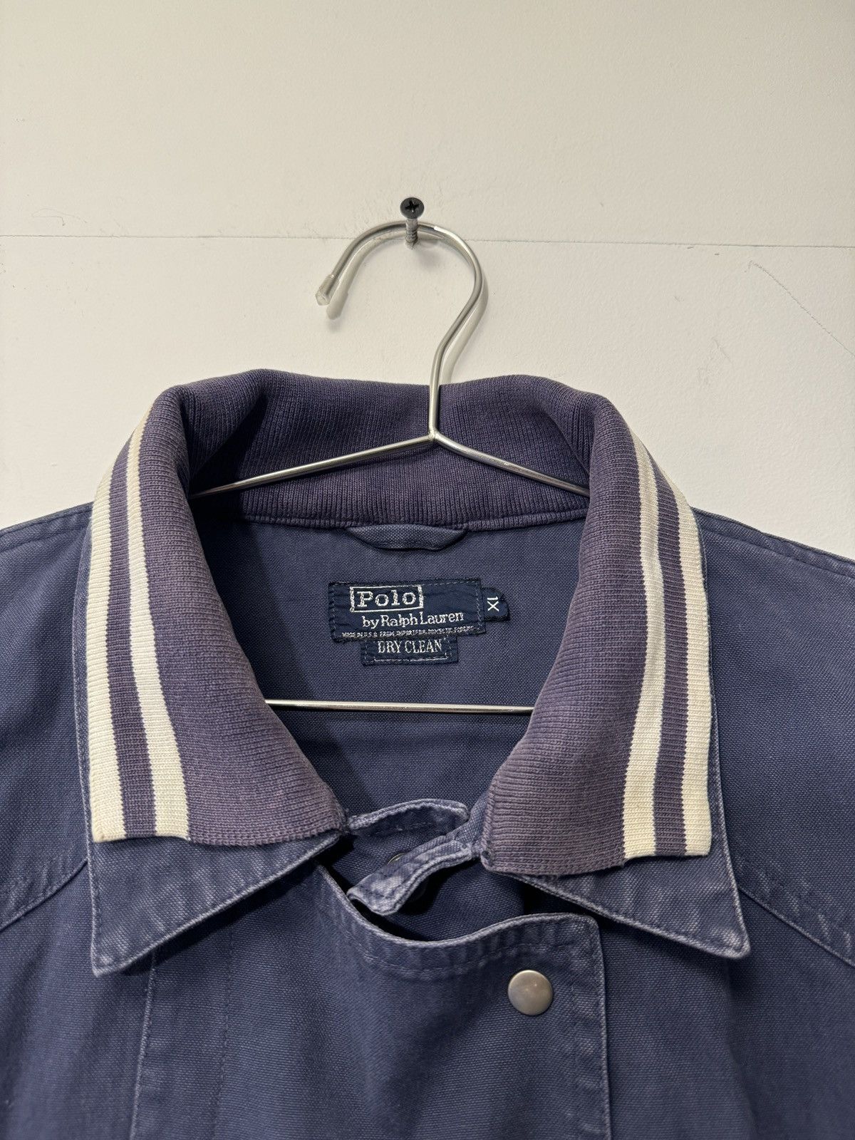 Polo Ralph Lauren POLO RALPH LAUREN 80s 90s NAVY BLUE CANVAS FIREMAN’S JACKET | Grailed