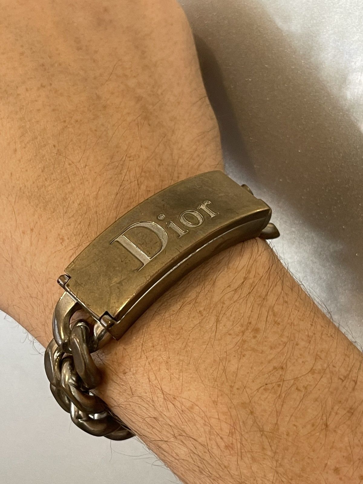 Dior John Galliano Dior 2004 John Galliano Cuban Link Stash Spot Bracelet Grailed
