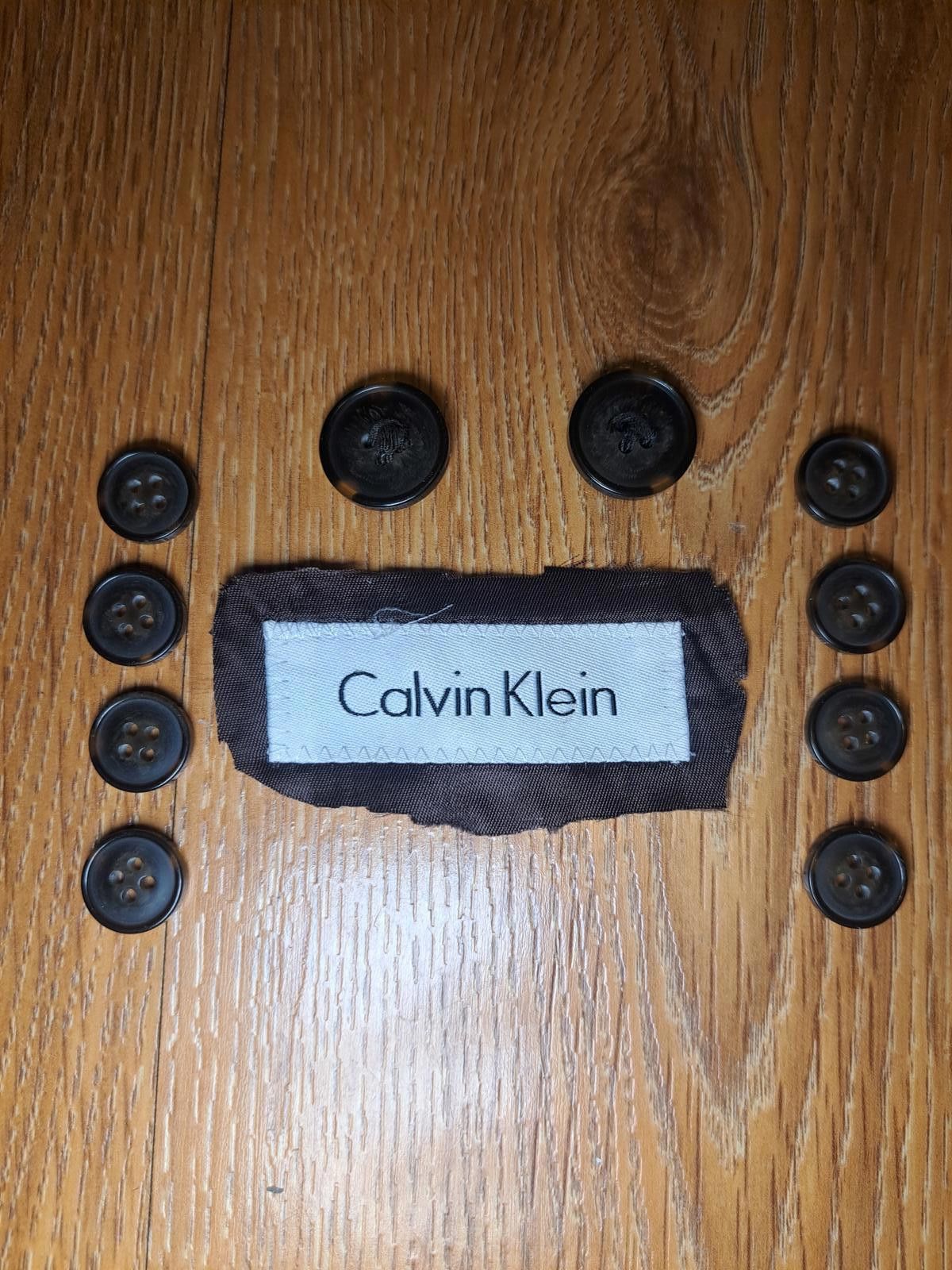 Calvin Klein Calvin Klein Suit Jacket Sport Coat Horn Buttons Brown 10 ...