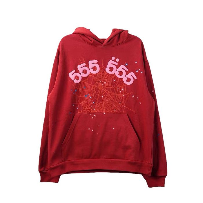 Young Thug DS Sp5der Worldwide Red Angel 555 Spider Hoodie Size XL ...