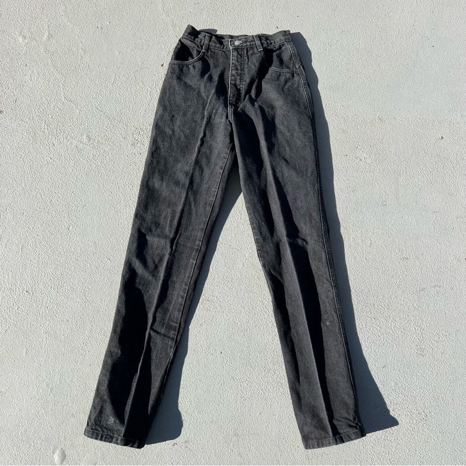 Roper Roper black high-rise bareback cowgirl bow back detail jeans ...