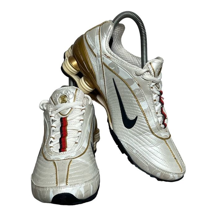 Nike Nike Shox Turbo Pearl White Camo Gold 2007 Size 6 Rare Shoes | Grailed