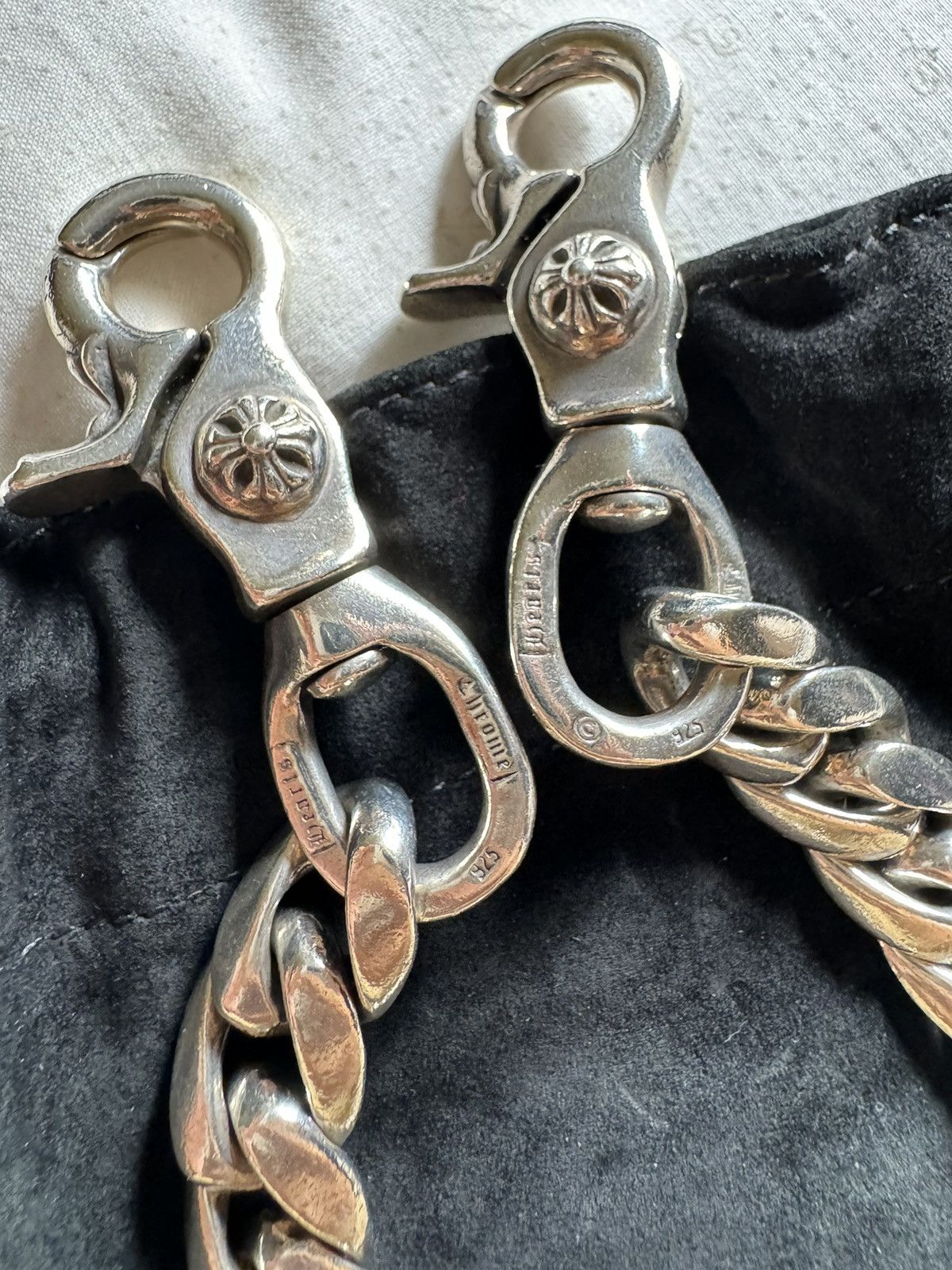 Chrome Hearts Chrome Hearts Classic Cuban Wallet Chain 2 Clips | Grailed