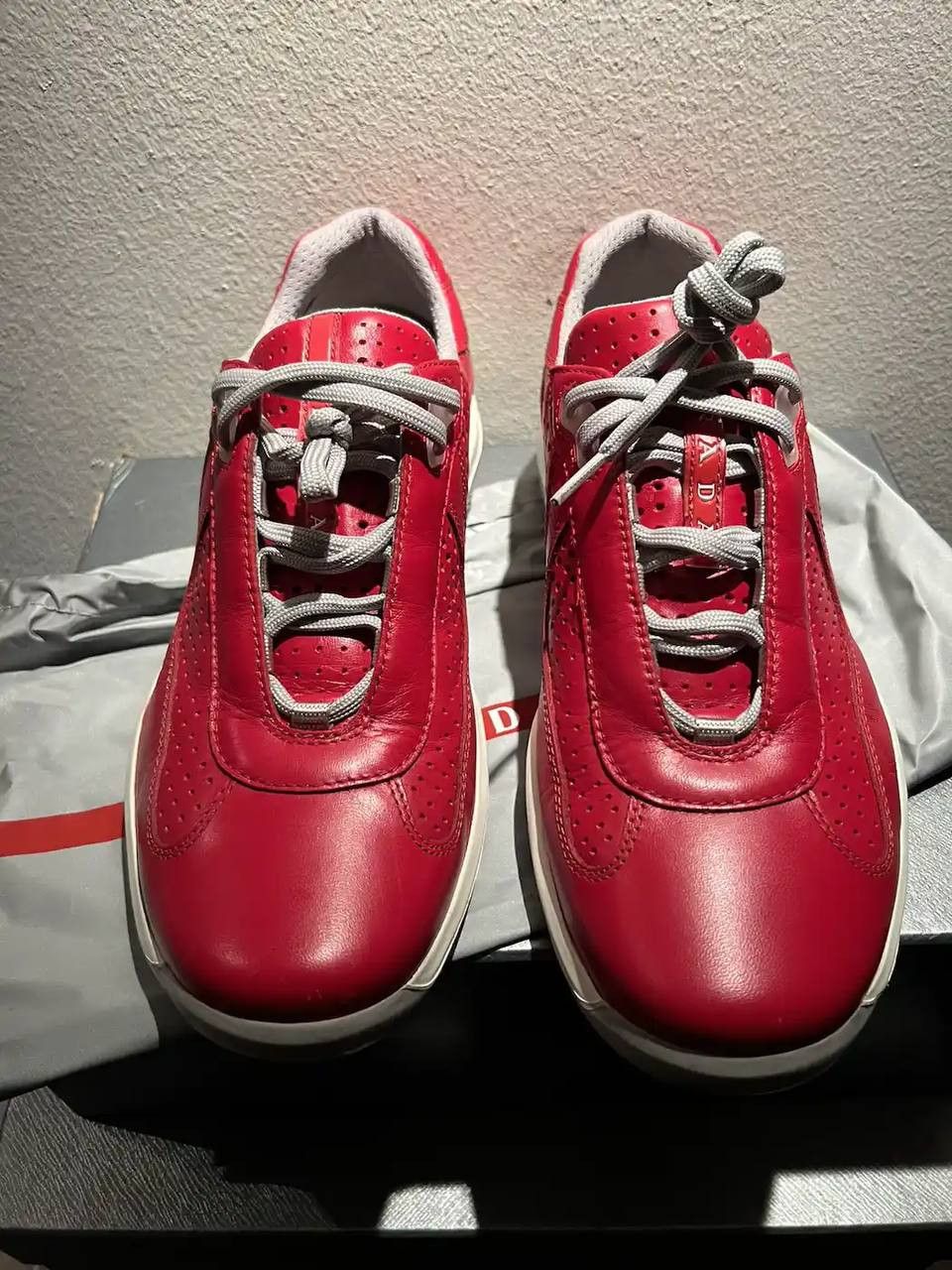 Prada Prada America Cup Vintage Sneaker , Cherry Red (RARE) | Grailed