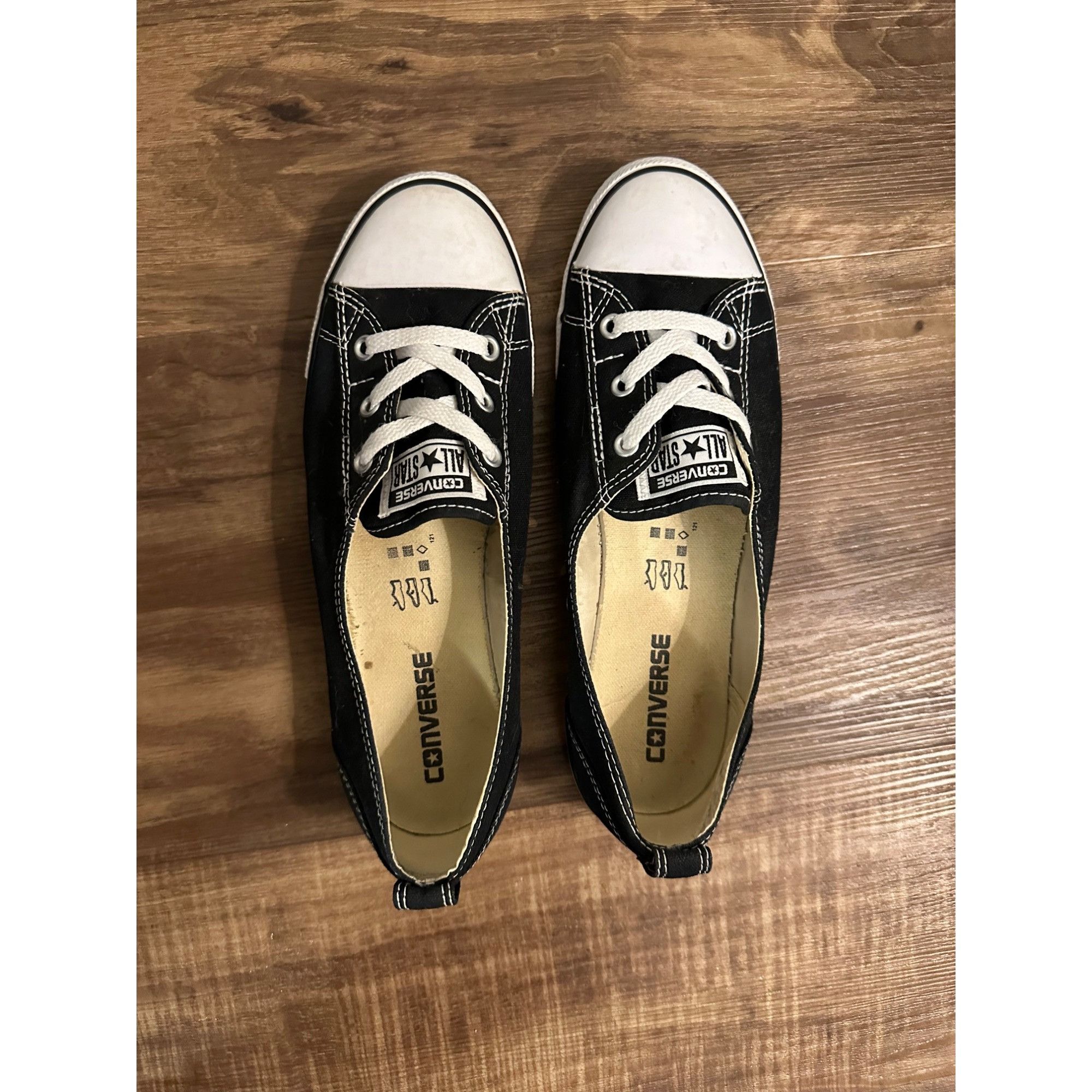Converse Converse Chuck Taylor Ballet Lace Low Shoes black Sz 10 | Grailed
