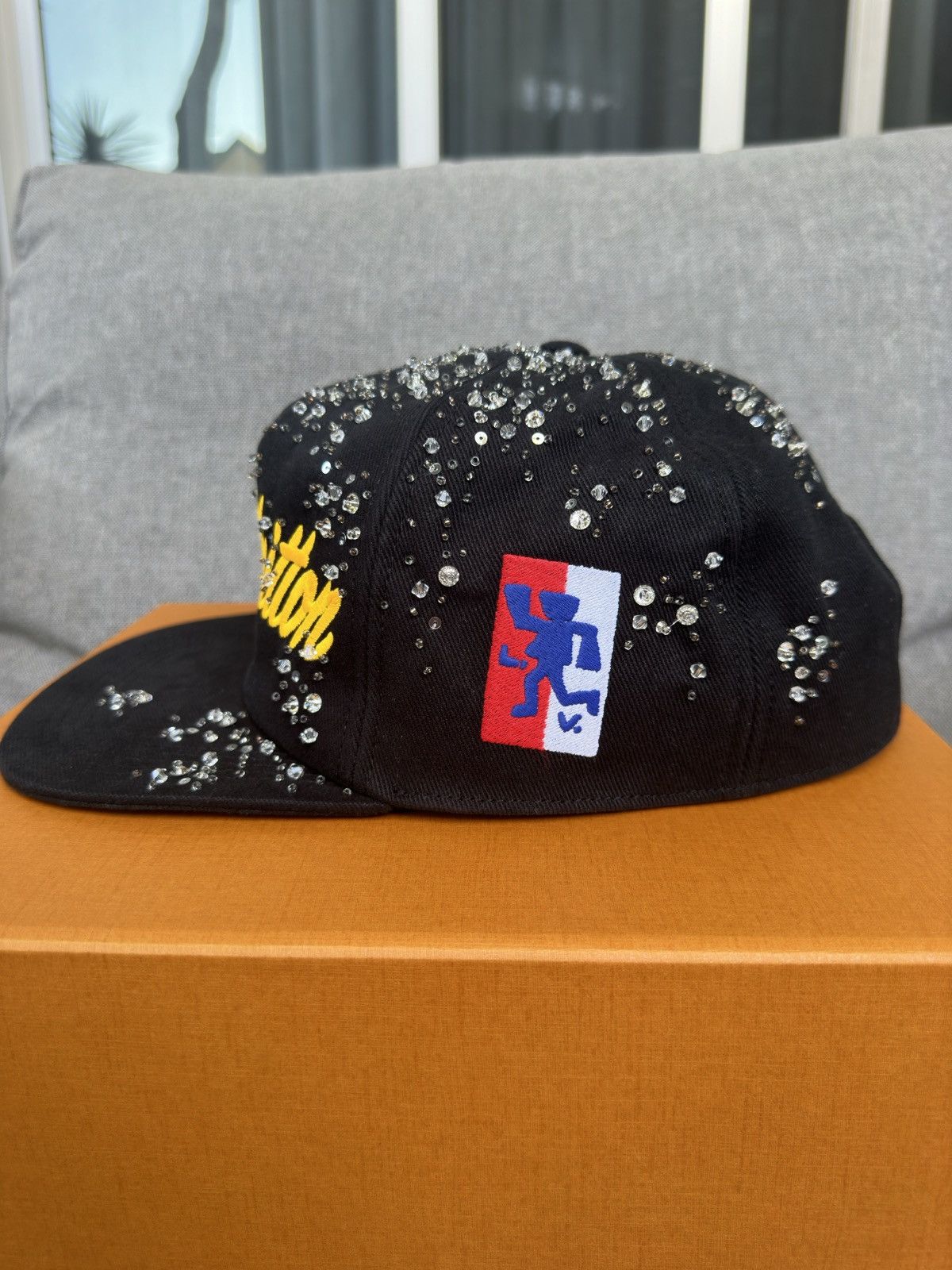 Louis Vuitton × Virgil Abloh Louis Vuitton x Virgil Crystal script hat | Grailed