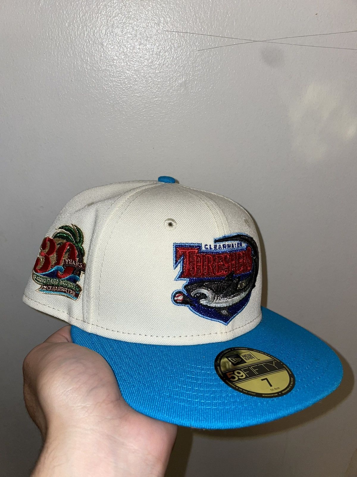 New Era Myfitteds Clearwater threshers 30 years patch jaws size 7 br ...